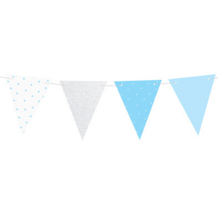 Blue and Silver Bunting I Blue and Silver Party Decorations UK - My ...