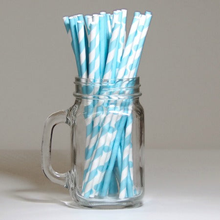 Blue and White Straws I Blue Party Supplies and Decorations - My Dream ...