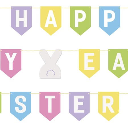 Happy Easter Pastel Bunting I Easter Party Decorations I UK