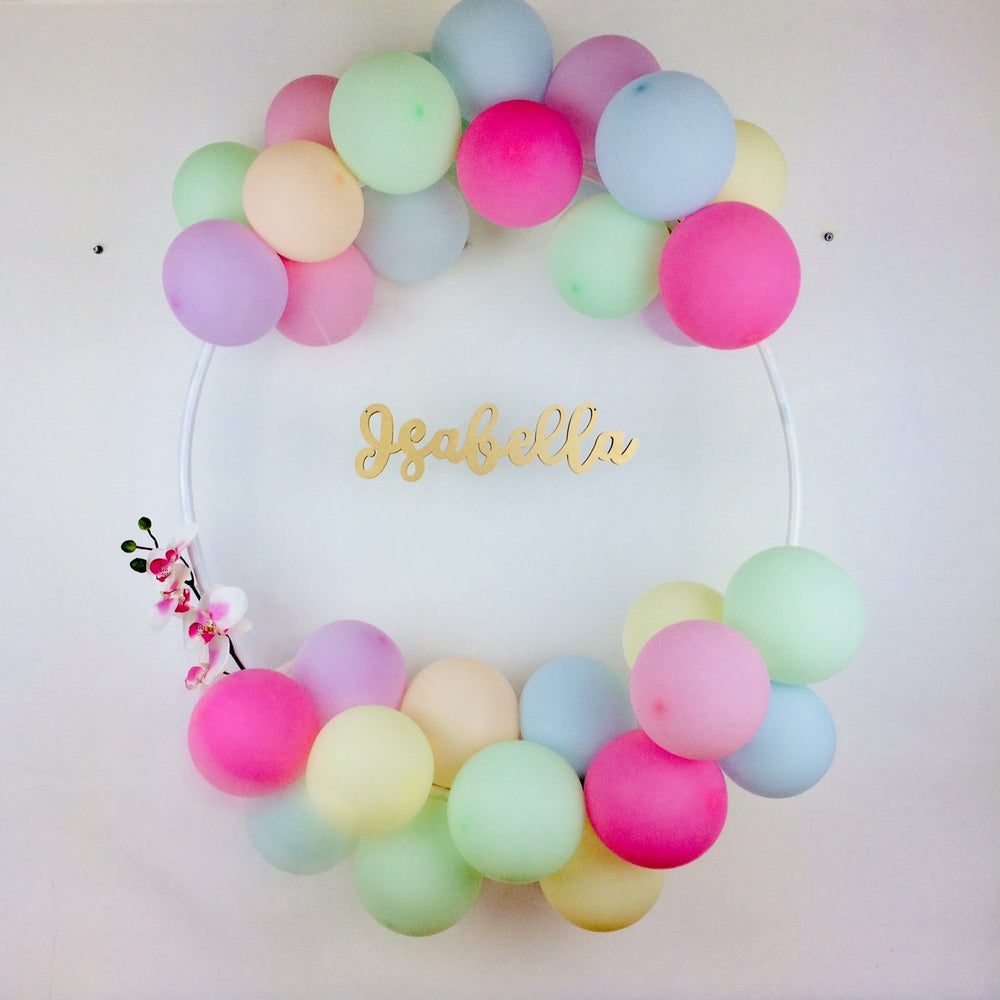 Bespoke Balloon Hoop Name Decoration Kit I Bespoke Birthday Decoration ...