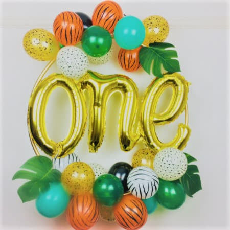 Jungle Wild One Balloon Hoop Kit I First Birthday Balloons I UK