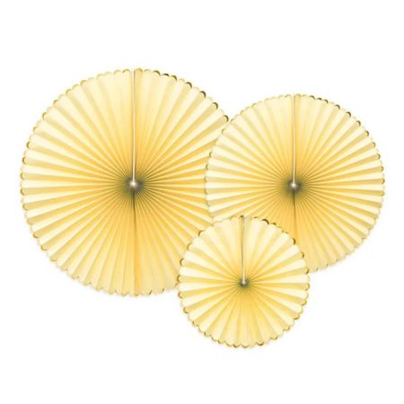 Yellow and Gold Rosette Fans I Yellow Party Decorations UK - My Dream ...