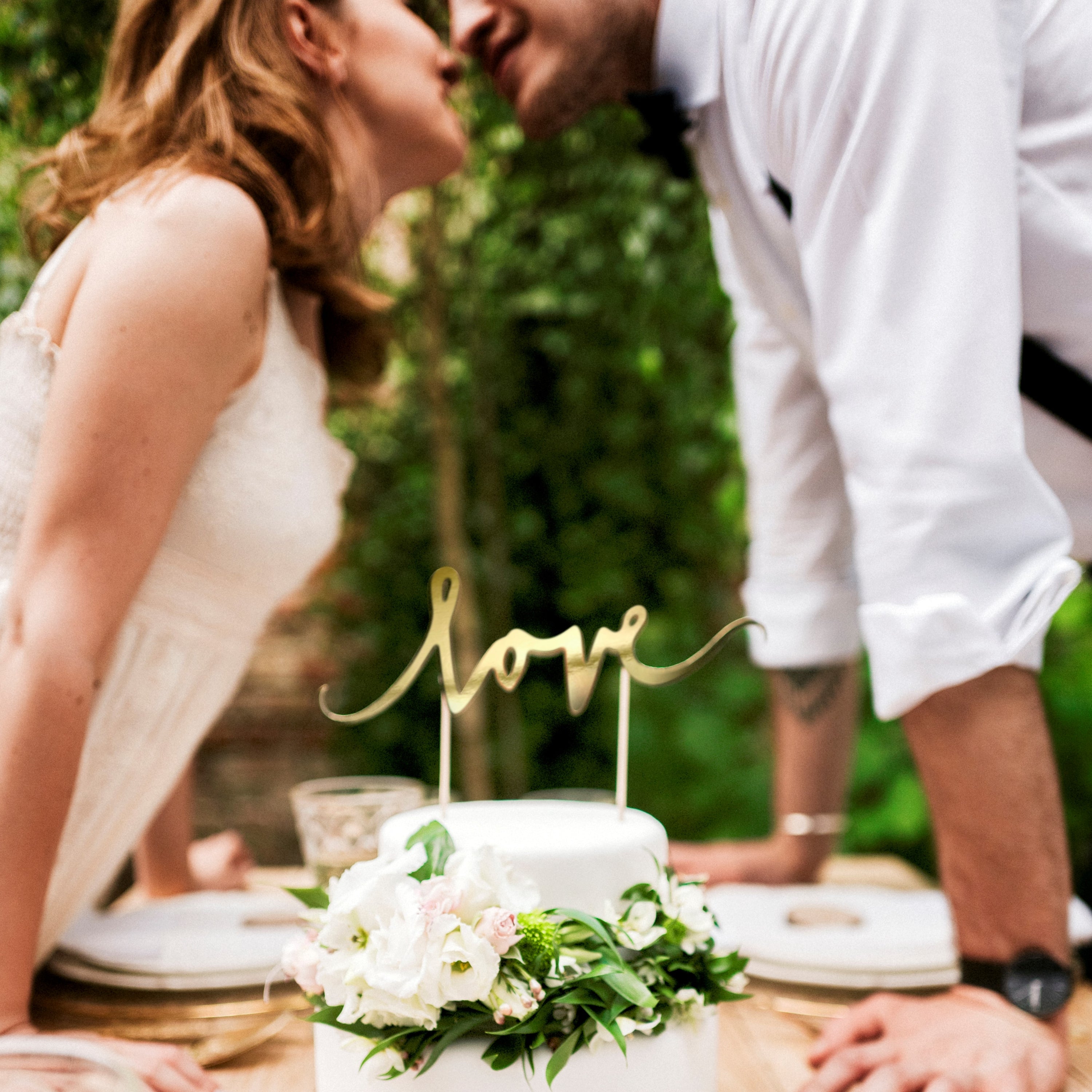 Gold Love Cake Topper I Wedding Cake Decorations I UK - My Dream Party Shop