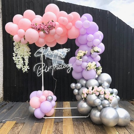 White LED Happy Birthday Sign To Hire I Neon Party Signs Ruislip - My ...