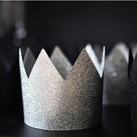 Silver Glitter Crown Party Hats I Cool Party Accessories - My Dream ...