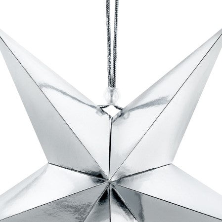 Silver Star Decoration 30 cm I Silver Party Decorations and Tableware ...